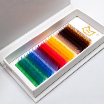 Colorful eyelash extension|0.07mm color eyelash extension|Rainbow ...